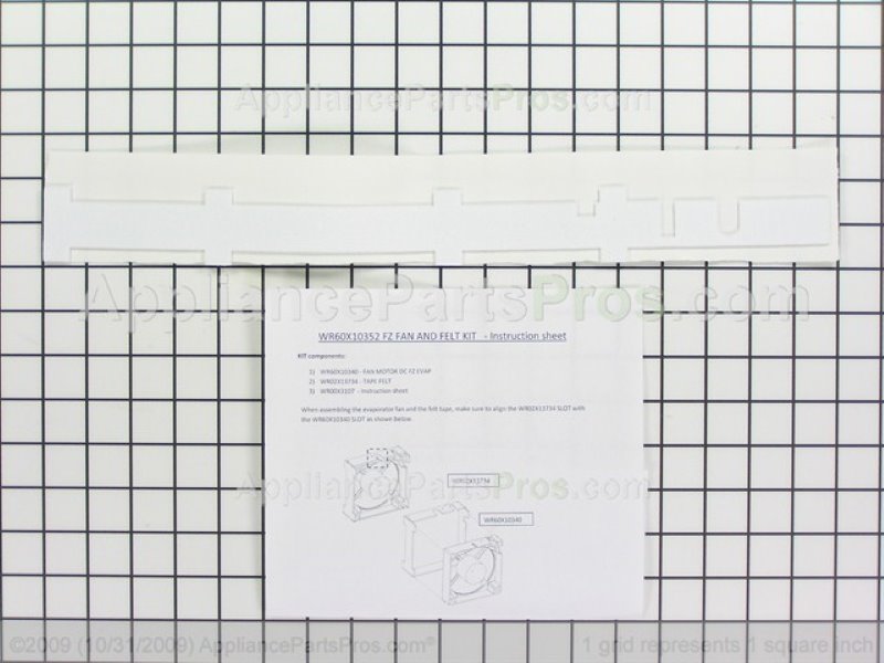 WR60X10352 Freezer Evaporator Fan Motor And Felt Seal | Genuine Ge OEM ...