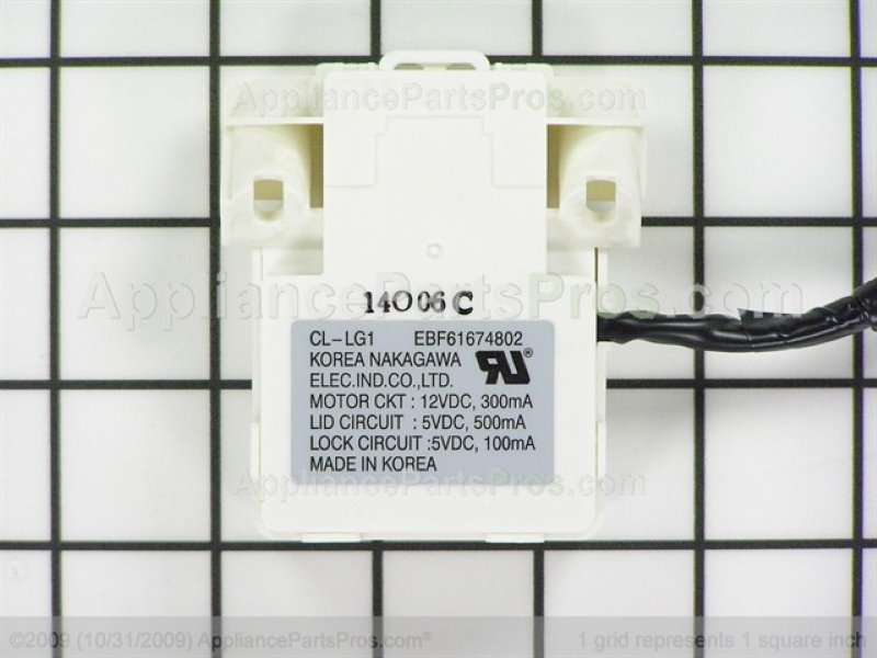 EBF61674802 Lid Switch and Lock Assembly | Genuine LG OEM In Stock