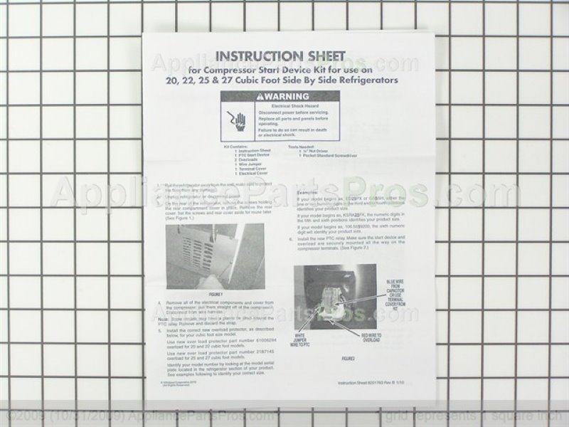 8201799 Compressor Start Device Kit | Genuine Whirlpool OEM In Stock