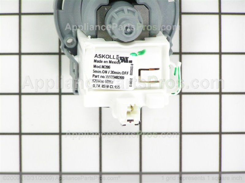 WPW10348269 Drain Pump | Genuine Whirlpool OEM In Stock