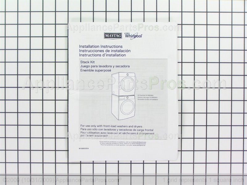 W10869845 Stack Kit | Genuine Whirlpool OEM In Stock