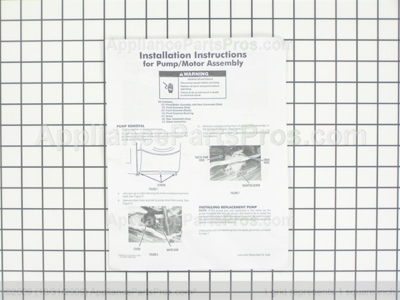 280187 Washer Drain Pump Assembly | Genuine Whirlpool OEM In Stock